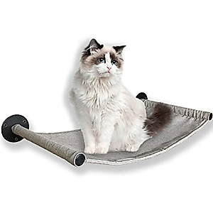 NEECONG Cat Hammock Wall Mounted Cat Wall Shelves Furniture for Sleeping, Playing, Climbing, and Lounging - Metal Bracket Easily Holds up to 45 lbs…