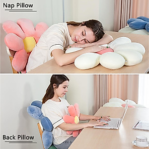 TaiBest Flower Pillow,Flower Shaped Throw Pillow,Flower Shaped Seating Cushion, Floor Pillow, Cute Room Decor & Plush Pillow (23.6, Sun Yellow)