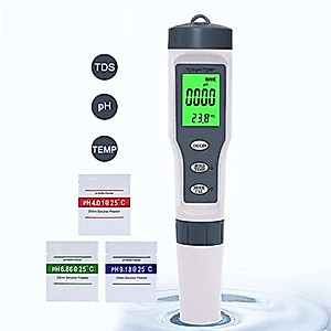 G · PEH Digital pH Meter with ATC pH Tester,3 in 1 pH TDS Temp Meter, 0.01 Resolution High Accuracy PH Meter for Water Hydroponics Digital Pen Type Tester for Household Drinking Wine Aquariums