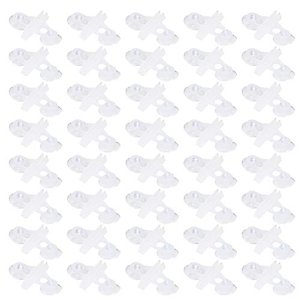 TOPINCN 40PCS PVC Aquarium Fish Tank Suction Cup Separating Board Divider Support Clip Insulation Clip(White)