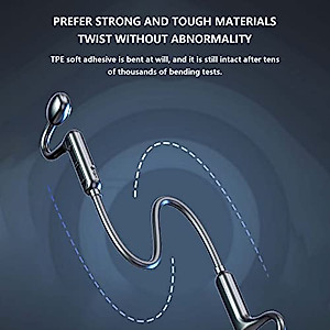 Sound Wave Conduction Bluetooth Headphones Stereo Wireless Earphones Long Lasting Battery Life in Ear Outdoor Sports Waterproof Headset