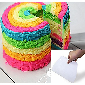 Kissmi 8Pcs Cake Scraper Cake Edge Decorating Supplies Scraper Cutters Smoother Tool Set