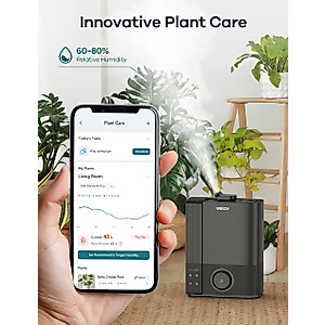 WELOV Smart Humidifiers for Large Room Bedroom, 6L Top Fill Cool Mist Humidifier with Essential Oil Diffuser, Quiet BoostMist Humidifier for Baby Nursery & Plants, App & Voice Control, Auto Mode