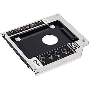 Padarsey 2nd HDD SSD Hard Drive Caddy Tray Replacement for MacBook Pro 13/15/17 inch A1278 A1286 A1297 2008 2009 2010 2011 2012 Internal Laptop CD/DVD-ROM Optical SuperDrive Adapter to 2.5 Inch 9.5MM