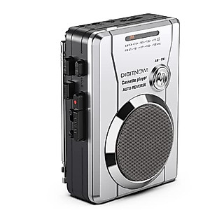 Portable Walkman Cassette Recorder with AM FM Stereo Radio and Voice Recorder,Compat Personal Walkman Cassette Tape Player/Recorder with Built in Speaker and Earphones,Microphone