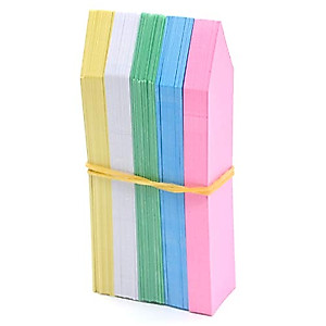 5 Colors 4 Inch Plastic Nursery Garden Stake Tags Plant Seed Garden Labels Pot Marker (100PCS)
