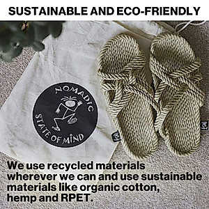 Nomadic State of Mind Lounger Sandals- Handmade Adjustable Rope Shoes – Machine Washable – Comfortable & Lightweight – Vegan Friendly – For Women & Men (Numeric_8)