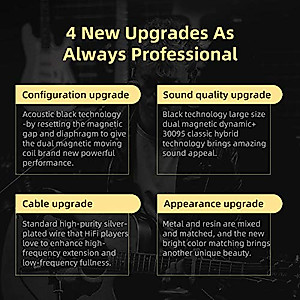 Earbuds Wired Headphones, 1BA+1DD Hybrid Technology in Ear Monitor HiFi Bass Noise Cancelling Earphone KZ ZSN Pro X (No mic,Black)