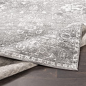 Mark&Day Area Rugs, 5x7 Kedrick Transitional Charcoal Area Rug, Gray/White/Black Carpet for Living Room, Bedroom or Kitchen (5'3" x 7'3")