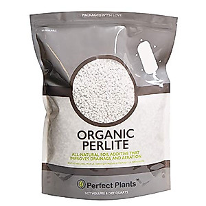 Organic Perlite by Perfect Plants — Add to Soil for Indoor & Outdoor Container Plants for Drainage Management and Enhanced Growth (8qts.)