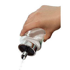 J&M DESIGN Sugar Dispenser with Pour Spout & Shaker For Coffee, Cereal Bowl, Tea & Baking Lid for Easy Spoon Measuring Pour - 7.5oz Glass Jar Container - Dishwasher Safe