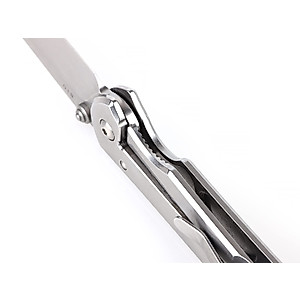 Land Knives Pocket Folding Knife EDC Knife 8Cr14MOV Blade Stone Wash Frame Lock Fishing Knife with Pocket Clip 810