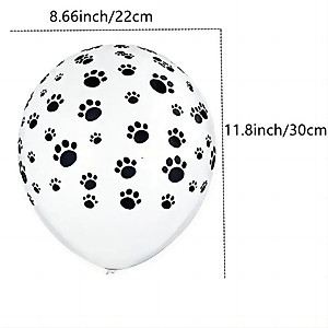 Dog Paw Balloons 12 Inch Dog Paw Print Latex Balloons Red Yellow Blue Royal Blue Paw Balloon for Puppy Paw Themed Boy Birthday Party Decorations Supplies