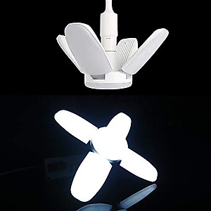 LED Garage Lights,Exulight 60W Led Garage Ceiling Light 6000LM Daylight,Deformable Light Bulbs 60 Watt Work Light,E26/E27 Shop Lights for Garage Barn Warehouse Workshop Lighting