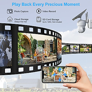 Xparkin Solar Security Cameras Wireless Outdoor, 4MP Home Security 2.4G WiFi Camera with PIR Motion Detection & Floodlight, IP66 Home Security Cameras for Garden Front/Back Yard - No Socket Needed