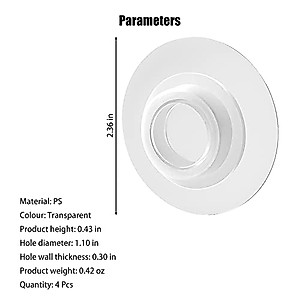 Self Adhesive Telescopic Rod Holder,Mounted-Free Shower Curtain Pole Support,No Drilling Clothes Bar Bracket,Multipurpose Tension Retainer,Non Displacement/Strong Bearing Capacity/Transparent(4pcs)