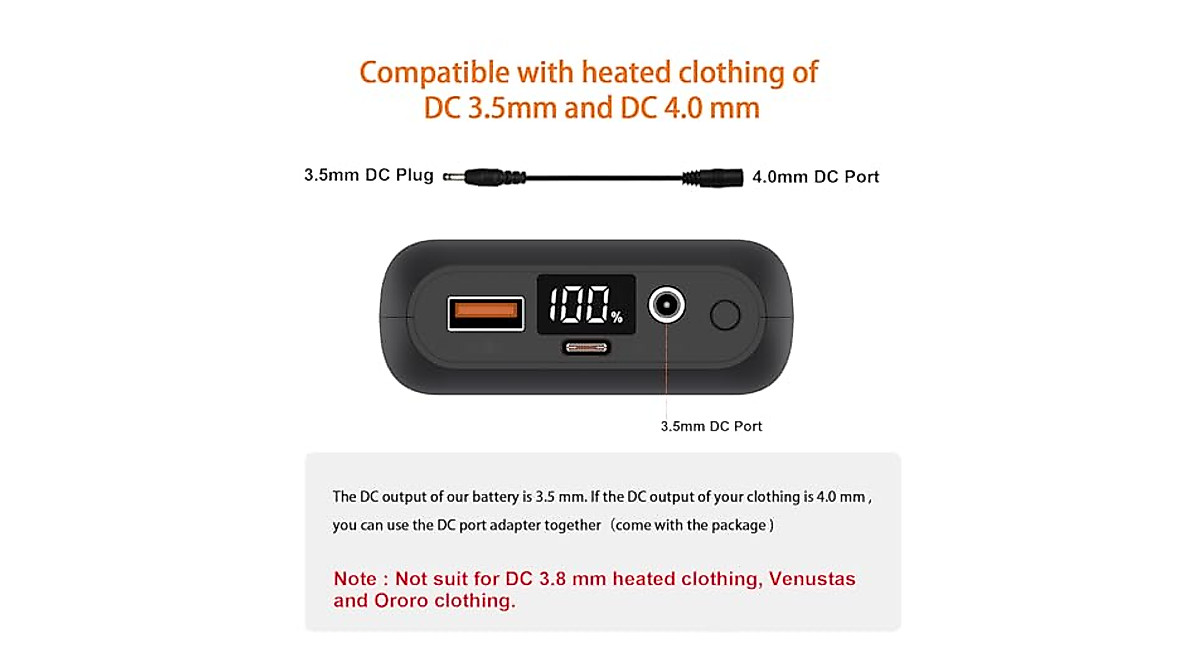 Sevdiea Heated Vest Battery Pack - Long Lasting Power