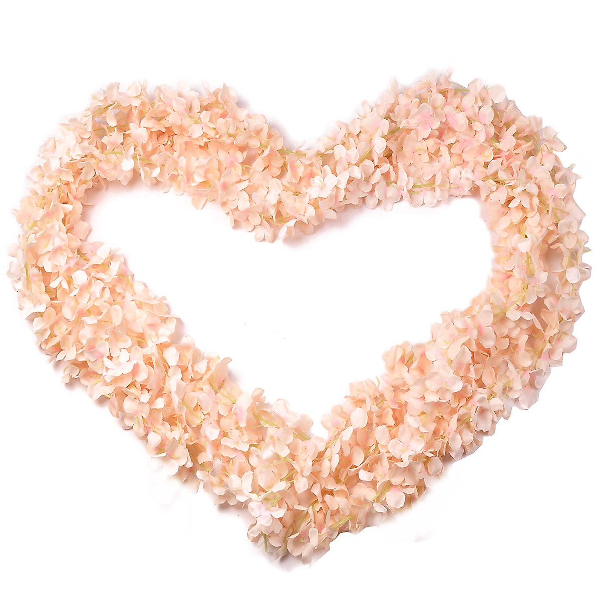 Homcomoda 4PC Artificial Silk Hydrangea Flower Hanging Wisteria Cattleya Vine Garland Each 200 Flower Spray Arrangements for Wedding Wreath Home Garden Party Decor (Light Pink)