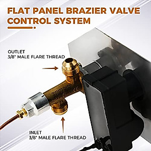 ETERMETA Fire Pit Gas Burner Flame Failure Safety Valve, Stainless Steel Control Systems Panel Kit, Including Push Button Igniter and LPG Propane Gas Control Safety Valve Replacement Kit