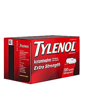 TYLENOL CAPSULE EXTRA STRENGTH 500mg - 100 Ct, Pack of 2