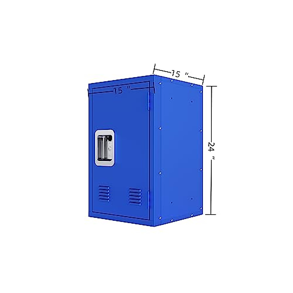 Campfun Kids Storage Locker, Metal Storage Cabinet Locker Cabinet Easy Assembly, Small Storage Cabinet Steel Locker, 24" H Single Locker, Lockers for Kids Bedroom/Home/School/Office, Blue