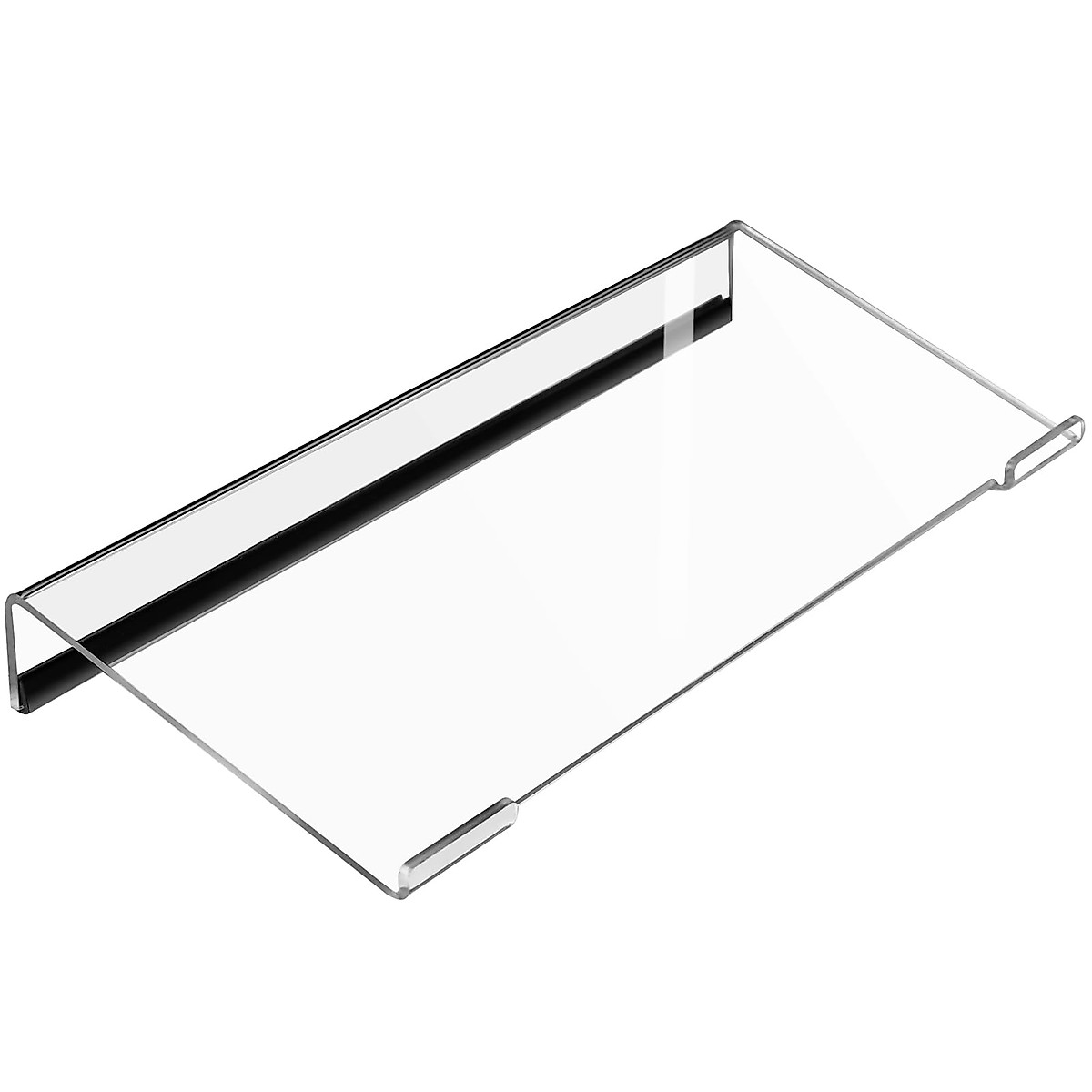 Egchi Small Computer Keyboard Stand, 11.8 x 5.1 Inch- Keyboard Tray for 78 Keys Keyboard, Acrylic Keyboard Riser Lift for Desk, keyboard Holder for Mini Computer Keyboard & Apple Magic Keyboard -Clear