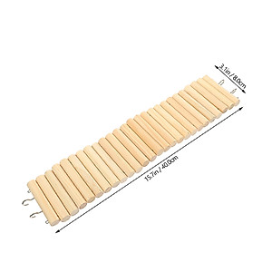 FUOYLOO Ladder Fence Wooden Suspension Bridge Guinea Pig Wooden Rat Bendable Ladder Hamster Wooden Ladder Climbing Ladder Climbing Toys Hedgehog Separating Fence Small Animals Ornaments