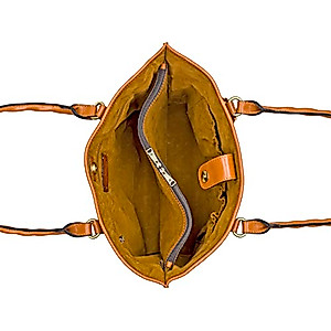 Patricia Nash, Adeline Tote, Burnished Cutout Tooled, Brown