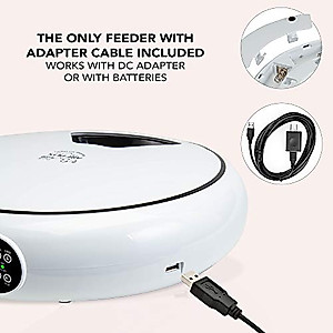 Arf Pets Automatic Pet Feeder, 5 Meal Food Dispenser for Dogs, Cats & Small Animals w/Programmable Timer, Dishwasher-Safe Tray Feeds Wet or Dry Food - (Serves 4 Meals Per Day) Adopter Included