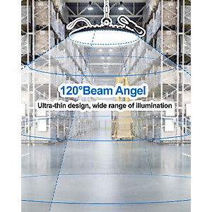 SHLUCE 2 Pack, 200W UFO LED High Bay Light, 6500K Daylight, High Bay LED Shop Lights for Workshop, Warehouse, Garage, 28000 LM, with US 5ft Cable Plug & Play, IP66 Waterproof Lighting Fixture