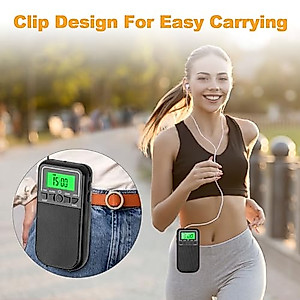 Portable Radio AM FM SW, Transistor Radio with LED Flashlight, 2AA Battery Operated Radio for Long Range Reception, Emergency Pocket Walkman Radio for Indoor, Outdoor,Walk,Jogging,Gym,Camping