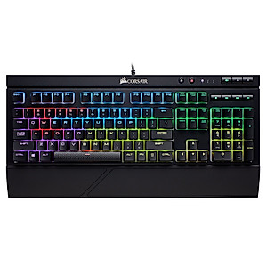 Corsair - K68 RGB Mechanical Gaming Keyboard RGB Backlit Cherry MX Red Switch - Black (Renewed)