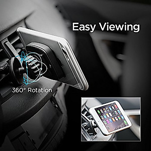 Spigen Hexa Magnetic Air Vent Hands Free Clip Cell Phone Mount Holder for Car Compatible with All Mobile Phones - Black