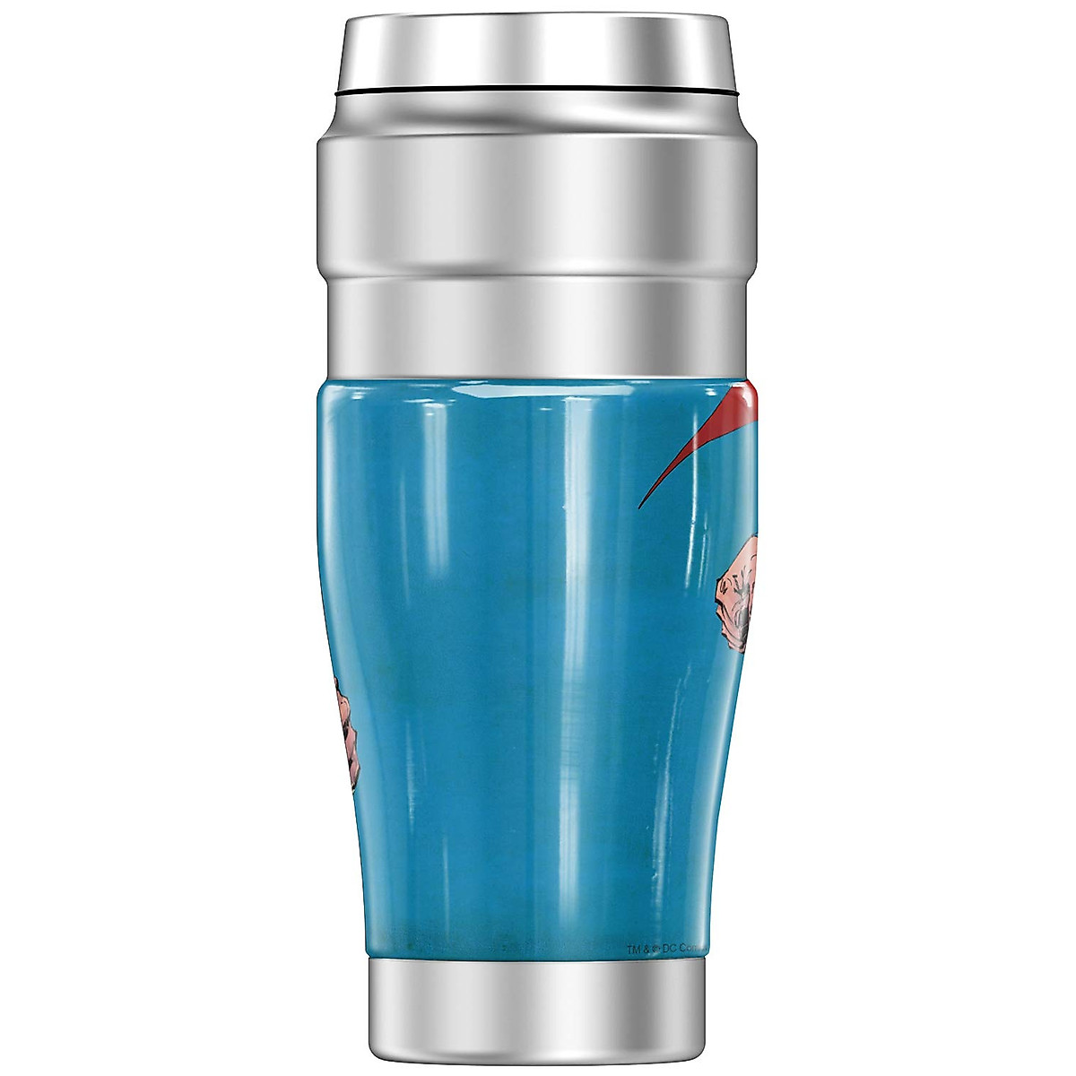 THERMOS Superman Character STAINLESS KING Stainless Steel Travel Tumbler, Vacuum insulated & Double Wall, 16oz