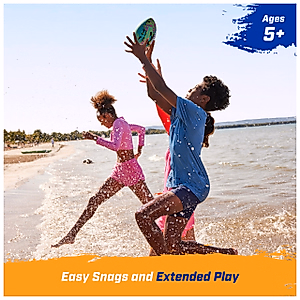 SwimWays Hydro Waterproof Football, Outdoor Games for Adults and Kids, Swimming Pool Accessories and Pool Party Games,9.25 Inches, Blue