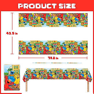 3 Pcs Cartoon Street Birthday Party Supplies, Cute Tablecloth for Boys Girls Baby Shower Birthday Party Table Decorations
