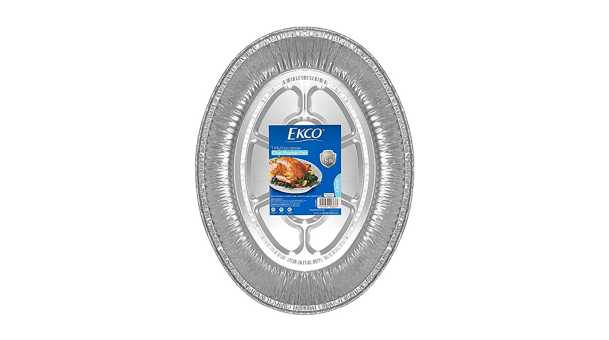 EKCO Aluminum Turkey Roaster Pan 50-Count | Heavy-Duty & Recyclable