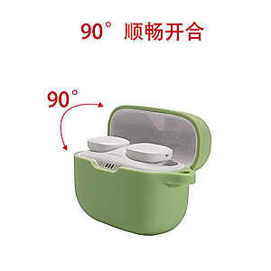 2 Pack Soft Silicone Protective Case Cover Compatible with JBL Tune 130NC TWS True Wireless Headphones, Protective Skin Sleeve with Key Chain (Light Blue+Light Green)