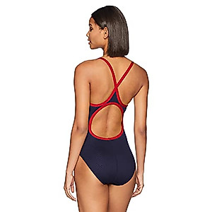 TYR Women’s Hexa Diamondfit Swimsuit, Black/Blue, 38