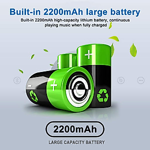 Portable Sound Bar for TV/PC, 105dB Bluetooth 5.0 Wireless & Wired Soundbar with 2200 mAh Battery, 3D Surround Sound Home Theater Built-in Subwoofer with Remote Control for Projectors/Phones/Tablets