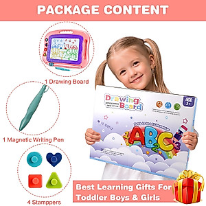 Wellchild Magnetic Drawing Board,Toddler Toys for Girls Boys 3 Year Old Gifts,Magnetic Doodle Board for Kids,Large Etch Magnet Sketch Doodle Pad Christmas Easter Valentines Day Gifts for Kids