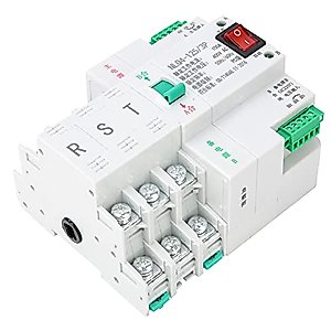 Automatic Transfer Toggle Switch AC 400V 3P Dual Power 63/80/100A Flame Retardant High Reliability High Sensitive Response for Power Supply(100A)