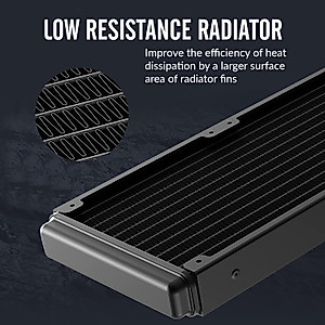 Dracaena AIO CPU Cooler, Color Change Remote, 120mm Radiator, ARGB PWM Fans Quiet Less Than 27DBA, Compatible with AMD AM5/AM4-Intel LGA 1700/1200/115X, Leakproof Technology, High Flow Pump, Black