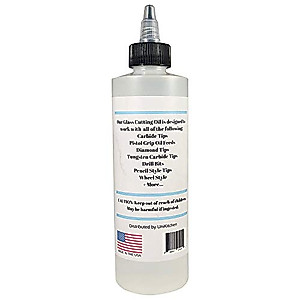 Premium Glass Cutting Oil (8 oz) Specially Formulated for Use with Any Glass Cutter Tool - Glass Cutter Oil for Glass Drill Bit, Mirror Cutting Tool, Tile Cutter & Glass Cutting Tools