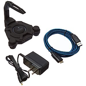 Narfi Gaming Mouse Bungee Stand - Blue LED - 4 Port USB 3.0 Hub with Active Power - AC 5V Power Adapter Is Included - PC; Mac; Linux