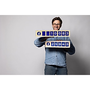 Smiirl - Facebook Follower Counter - Physical Device Connected to Your Business Social Networks in Real Time - Interactive Display - Awareness and Loyalty Booster - Wi-Fi & Hotspot - 5 Digits