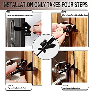 Upgraded Portable Door Lock Safety and Privacy Door Locker for Travel, Home, Dorm, Hotel and Airbnb, Additional Security and Safety, Secure Your Room and Home Doors Against High Impact or Pressure