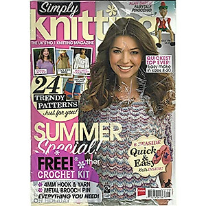 SIMPLY KNITTING, AUGUST, 2013 ISSUE # 110(THE UK'S NO.1 KNITTING MAGAZINE)