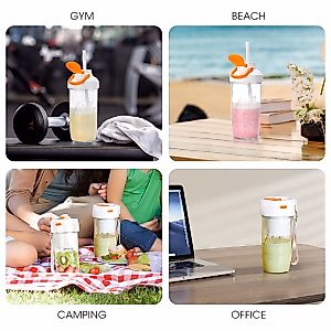 Aieve Mason Jar Blender, Personal Blender Portable Blender Cup for Wide Mouth Mason Jar (Turns Wide Mouth Mason Jar into Rechargeable Blender)