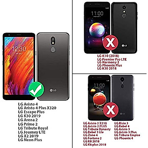 E-Began Case for LG Journey LTE L322DL, Neon Plus/Aristo 4+ Plus/Escape Plus/Tribute Royal/Arena 2, Full-Body Protective Shockproof Bumper with Built-in Screen Protector -Marble Design Fantasy